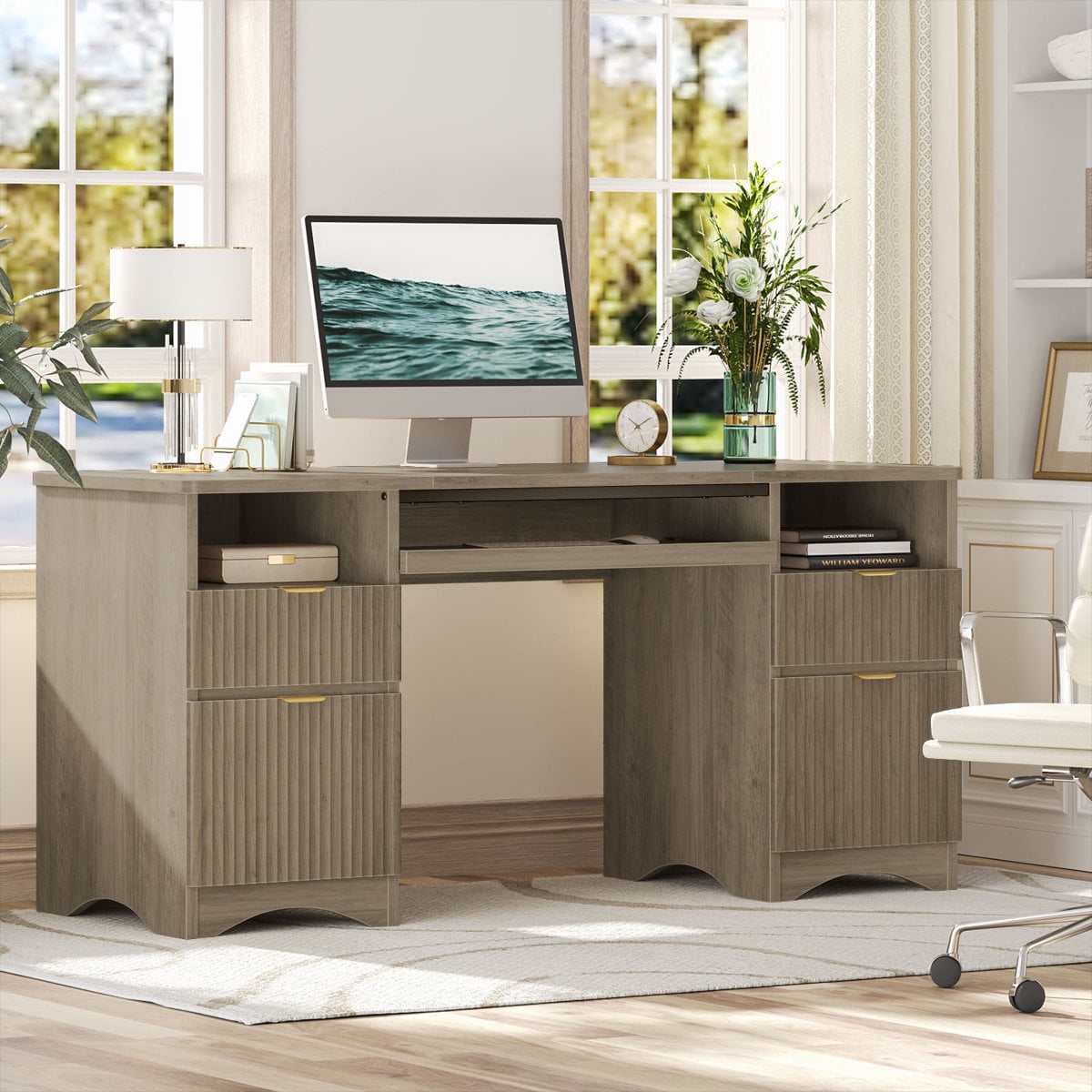 Click here for Bestier 59 Computer Home Office Pc Desk With Keybo... prices
