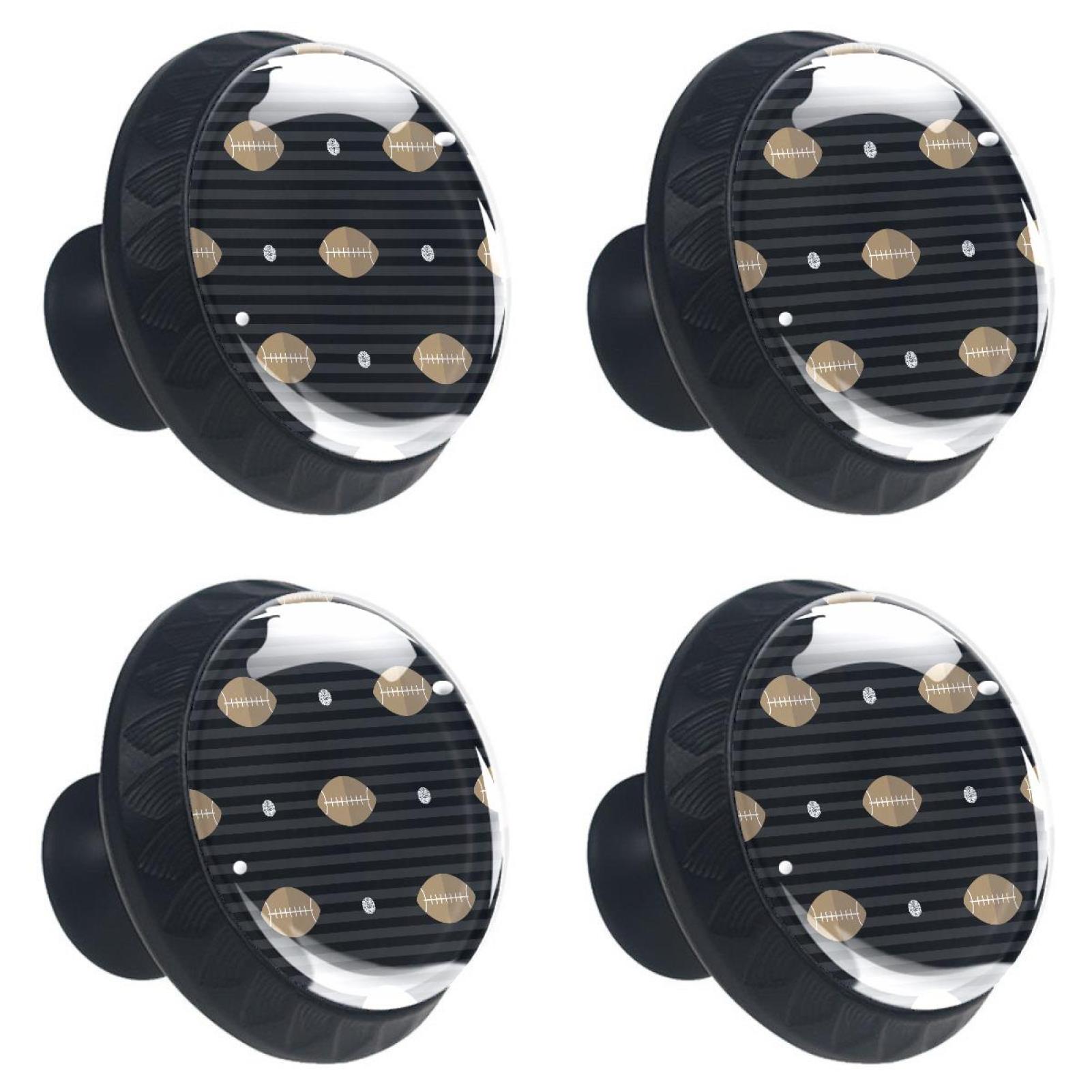 4 Pcs Football Knobs for Kitchen Cabinet Cupboard Dresser Bookcase ...