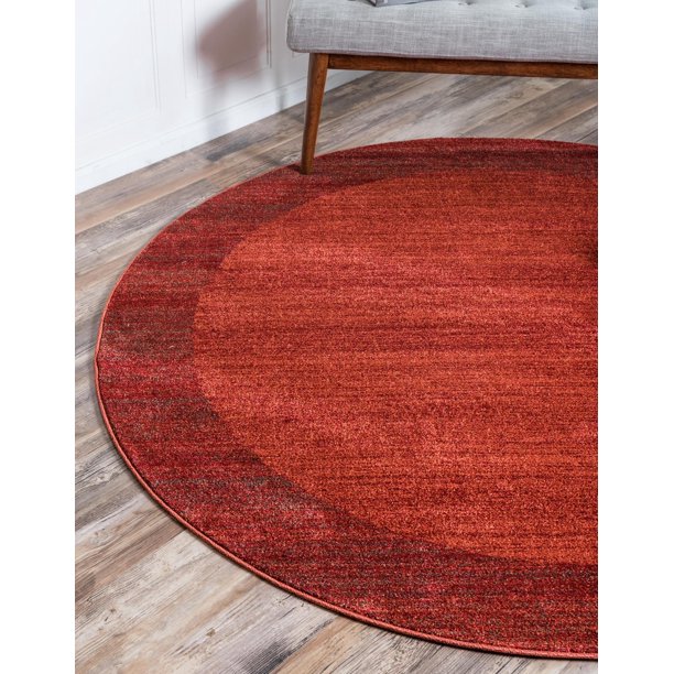 Rugs.com Angelica Collection Rug – 4 Ft Round Terracotta Medium Rug ...