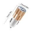 40W PD Car Charger 2 USB-C Output Ports Fast Charging Car Adapter ...