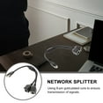 ELAYARD 1Pc Net Cable Adapter Splitter Black Lan Network Wire for ...
