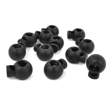 Menkey 50 Pack Round Cord Locks, Black Plastic Stopper for Drawstrings ...