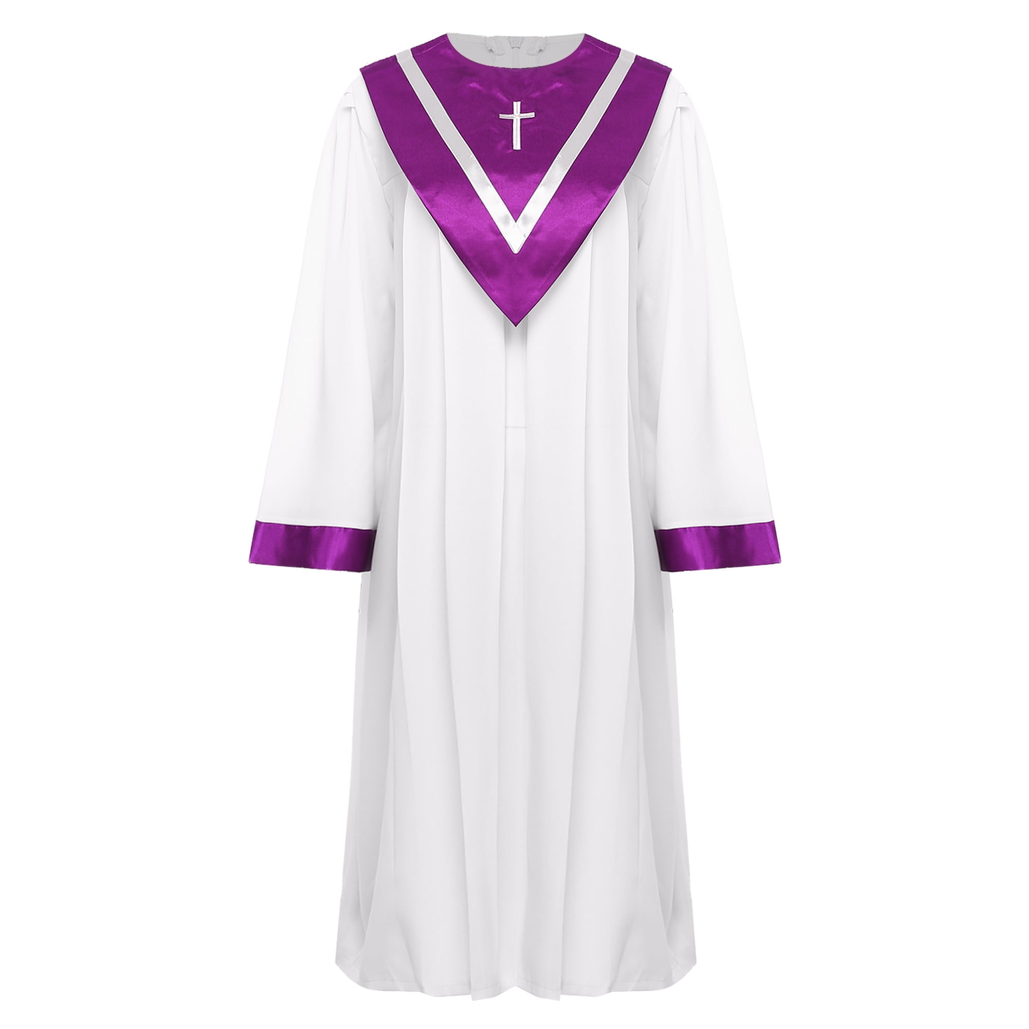 Click here for Inlzdz Unisex Church Choir Robe With V-Shape Stole... prices