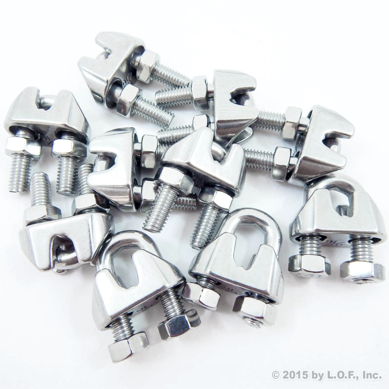 Red Hound Auto 10 - Malleable Galvanized Wire Rope Cable Clips 3/16 ...