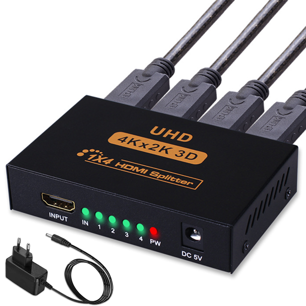 HDMI splitter 1 in 4 out, one minute four lines 4k high-definition ...