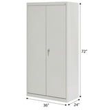 Classic Series 36"W x 72"H x 24"D Combination Storage Cabinet with ...