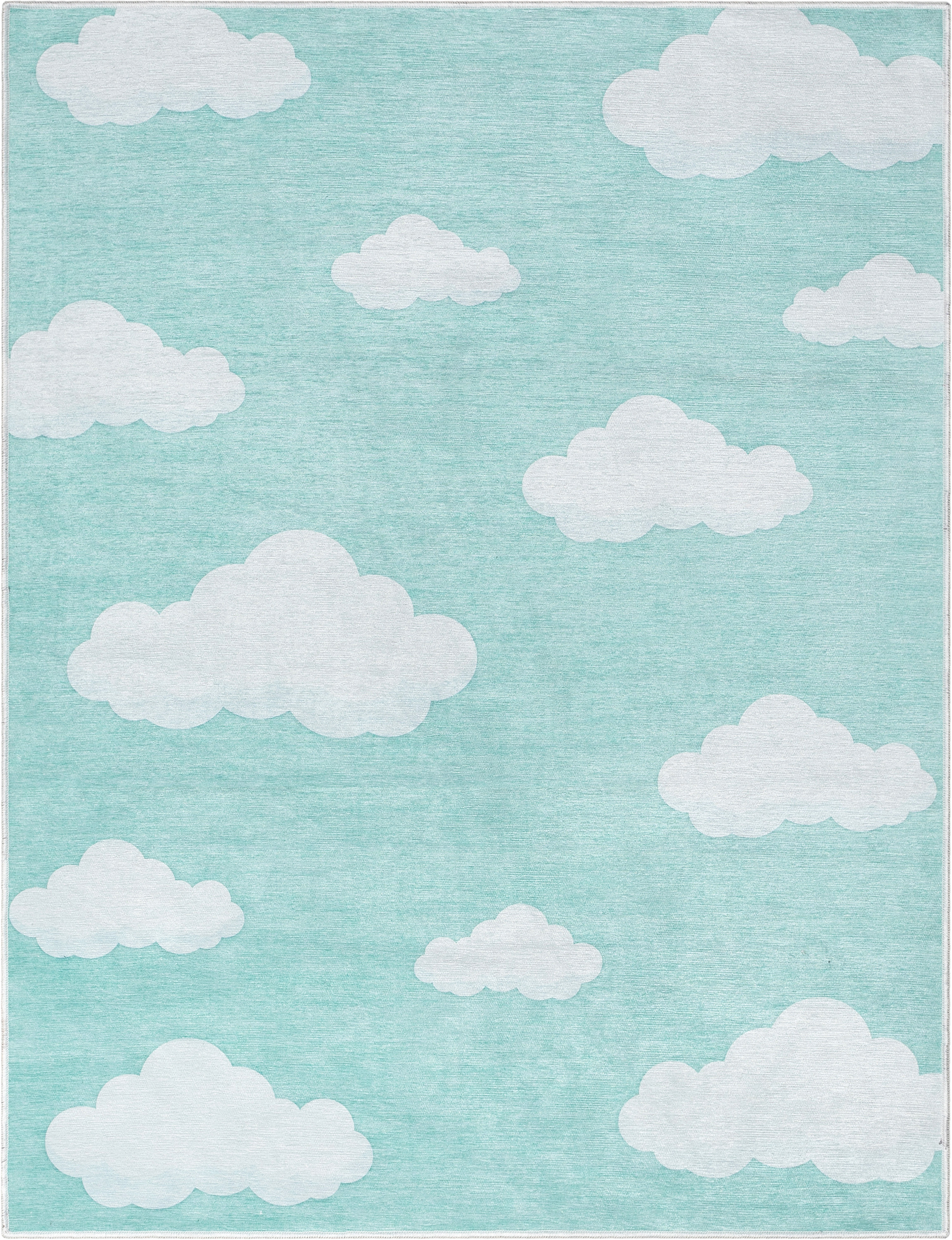 Well Woven Clouds Rug Green 6' x 9' Apollo Kids Collection - Walmart.com