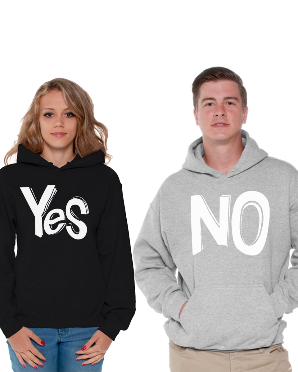 Awkward Styles Matching Couple Hoodies Yes No Sweaters for Couple ...