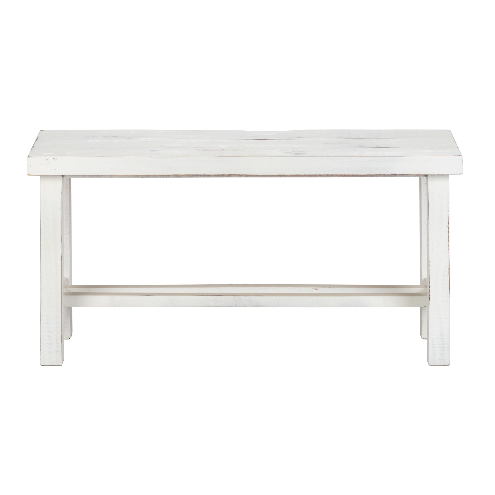 Luxury Living Furniture Solid Wood Medium Loft Bench 36” Wide, White ...