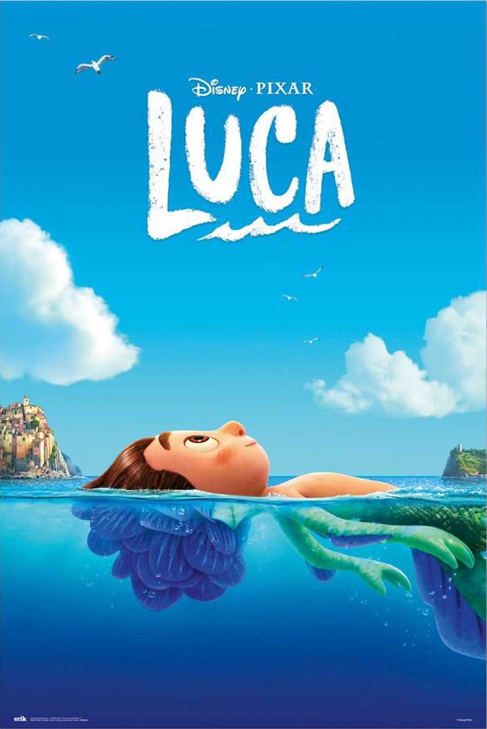 Luca - Pixar Movie Poster (Teaser - Luca In Water) (Size: 24" x 36 ...