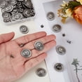 40 Sets Oval Flower Texture Decorative Rivet Vintage Tibetan Rivets ...