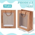 Kraft Paper Gift Tote Bags Shopping Bags with Handles and Visible ...