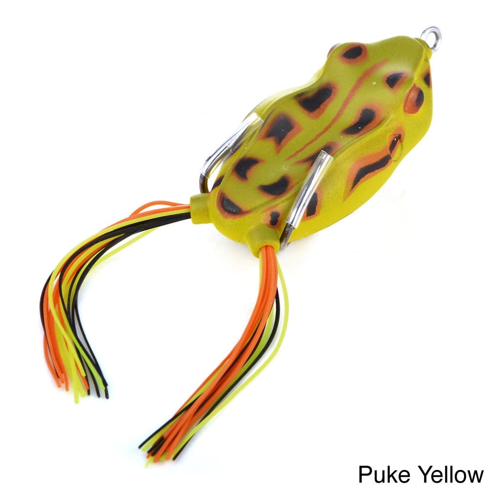 cabo soft rubber hollow frog fishing bait, 65mm, puke yellow - Walmart.com