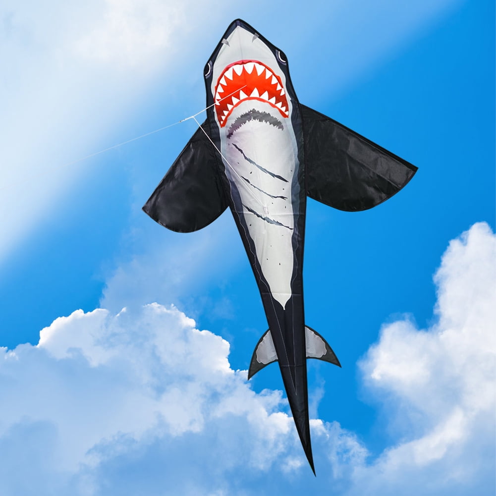 Pinfect Big Shark Shaped Kite Easy To Fly Large Kite Toy Cute Animals ...