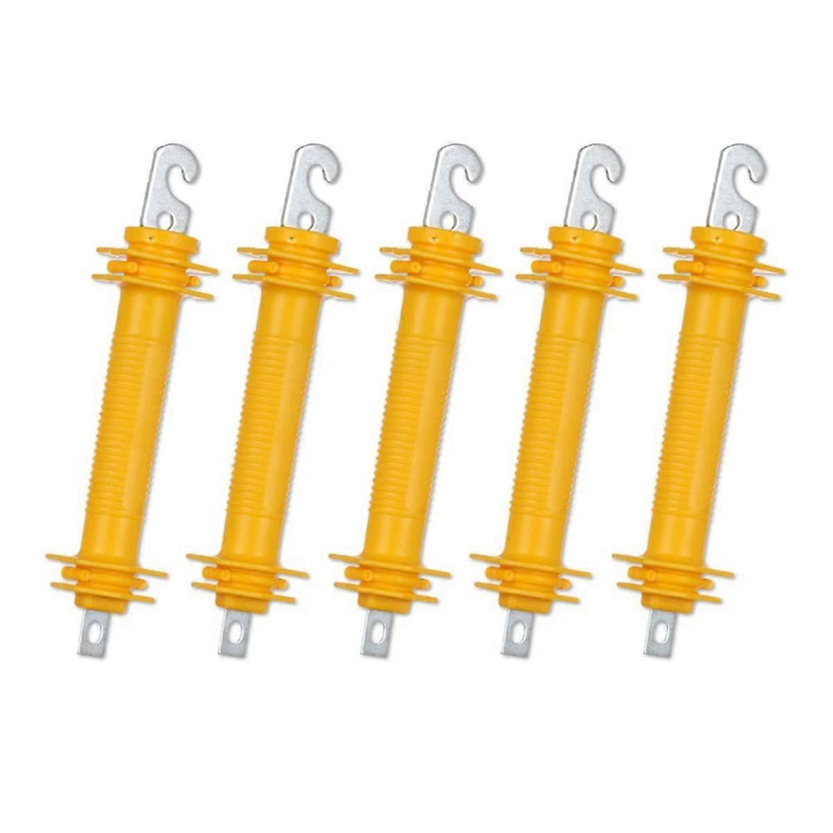 5 PCS Ranch Electric Fence Door Handle Yellow PE with Metal Hook Farm ...