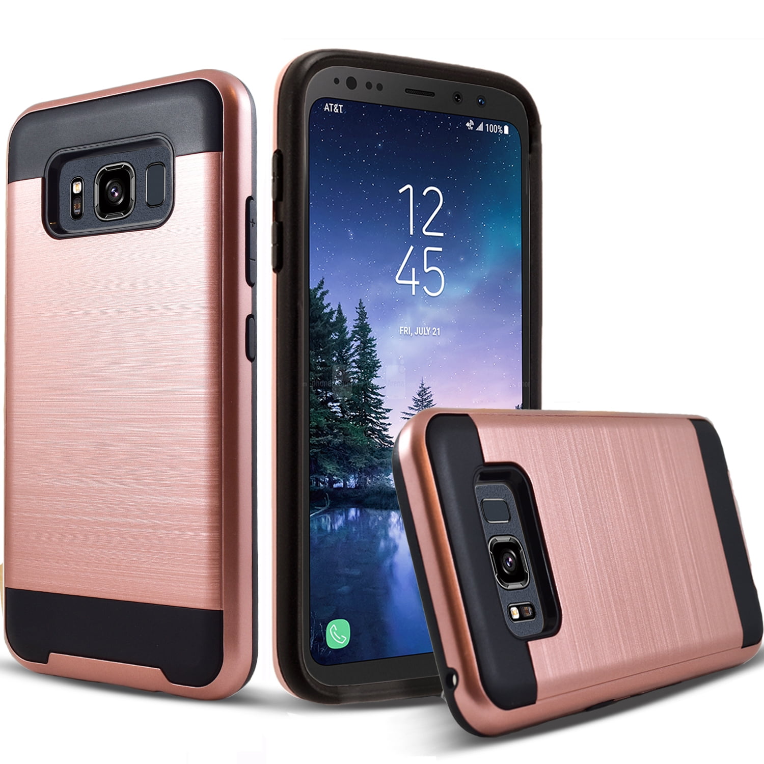 Galaxy S8 Active Case, 2-Piece Style Hybrid Shockproof Hard Case Cover ...