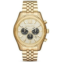 Michael Kors Men's Gold-Tone Chronograph Watch, 44mm Case, Stainless ...