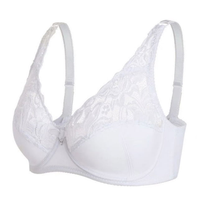 Valcatch Lace Underwire Minimizer Bra Women's Unlined Plus Size Bra 36C ...
