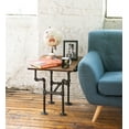 Industrial Streetlights End Table Leg Set Dark Grey/Black Steel Metal ...