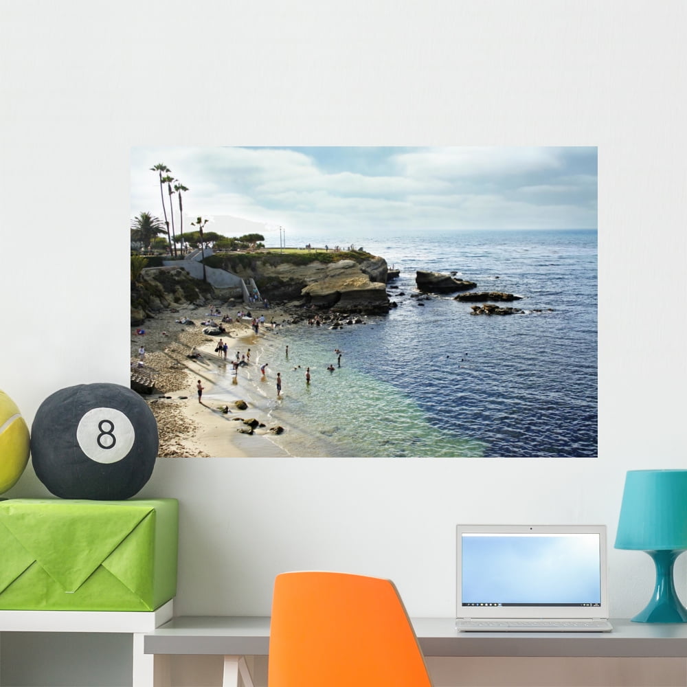 California Beach Wall Mural Decal by Wallmonkeys Vinyl Peel and Stick ...