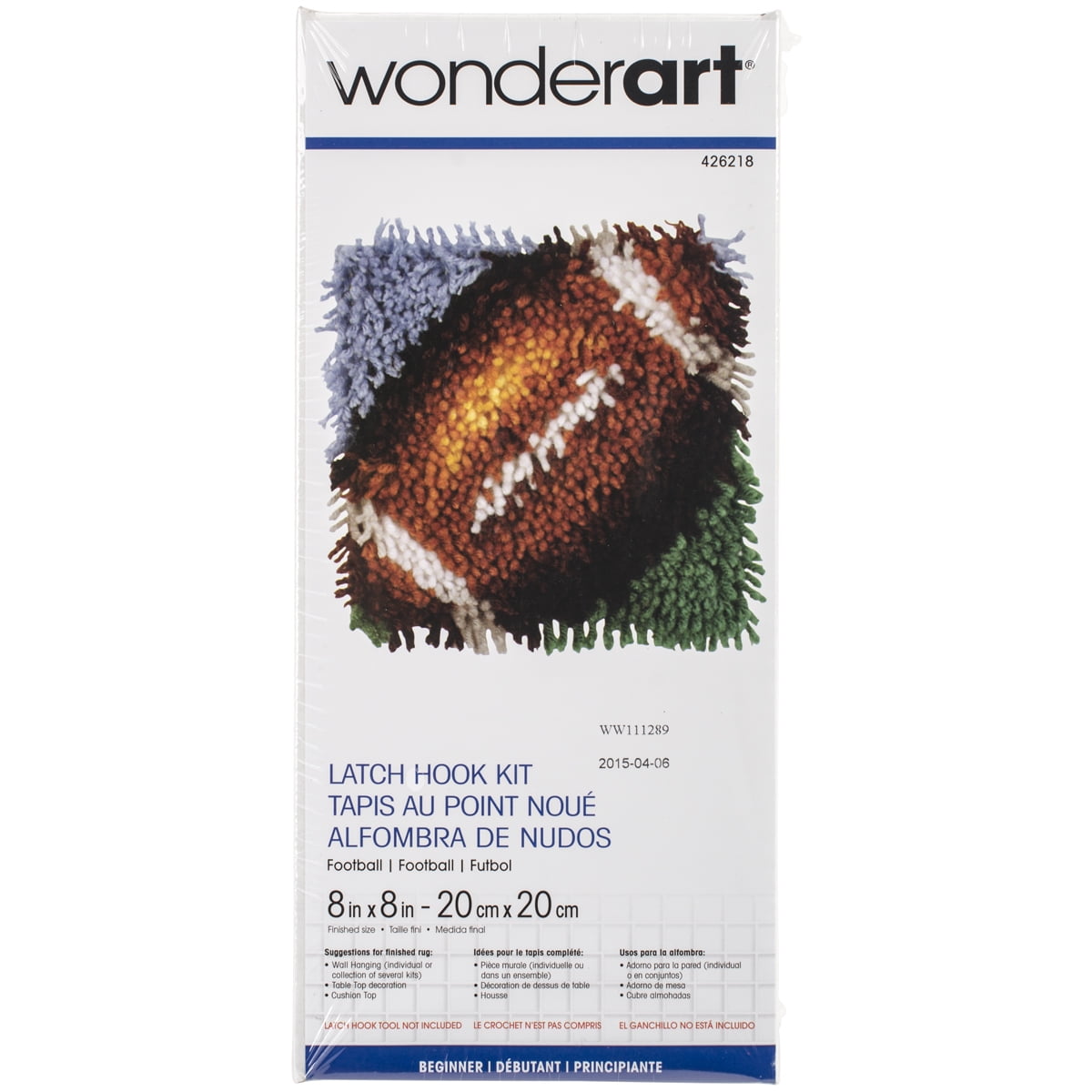 Wonderart Latch Hook Kit 8"X8"-Football | Walmart Canada