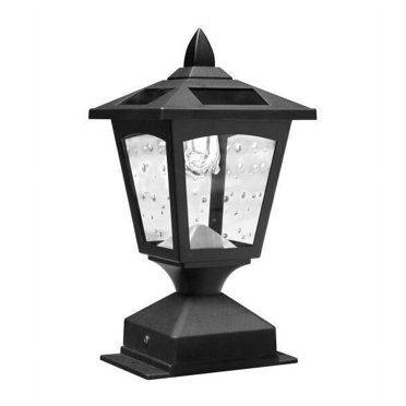 "42"" LED Solar Mini Vintage Street Lamp Post, Outdoor Garden Triple ...