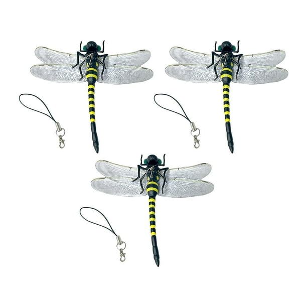 Modelo de libélula de simulación, decoración coleccionable para exteriores, para puerta de valla ...