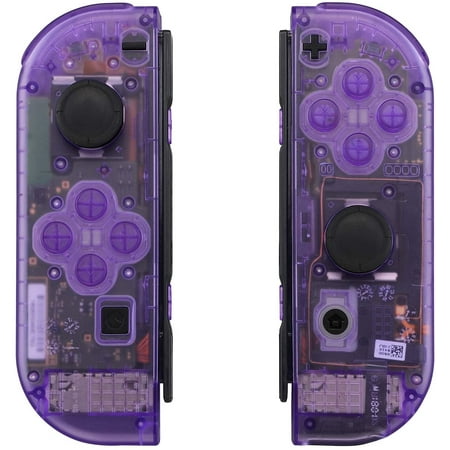 Transparent Clear Atomic Purple Joycon Handheld Controller Housing with ...