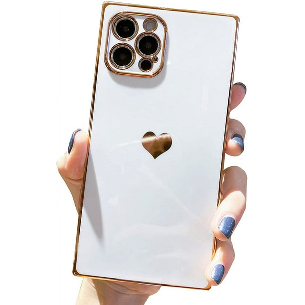 iPhone 13 Pro Max Case Square, Cute Aesthetic Full Camera Lens ...