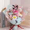Cartoon Hello Kitty Cat Plush Dolls Rose Soap Flowers Bouquet Christmas ...