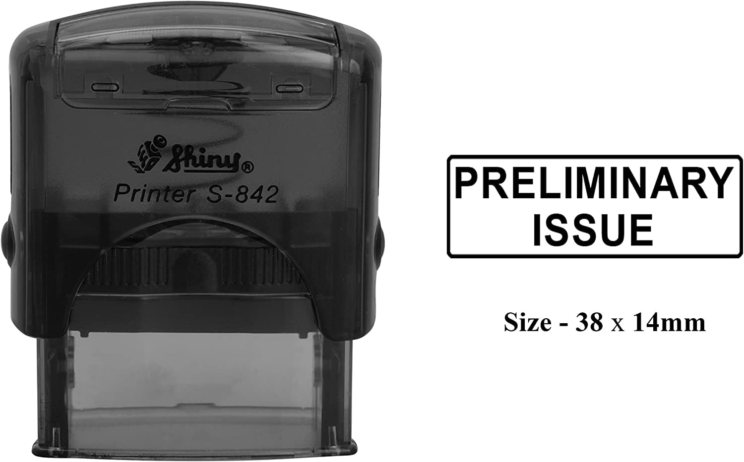 PRELIMINARY ISSUE Rubber Stamp Shiny S-842 Office Self Inking ...