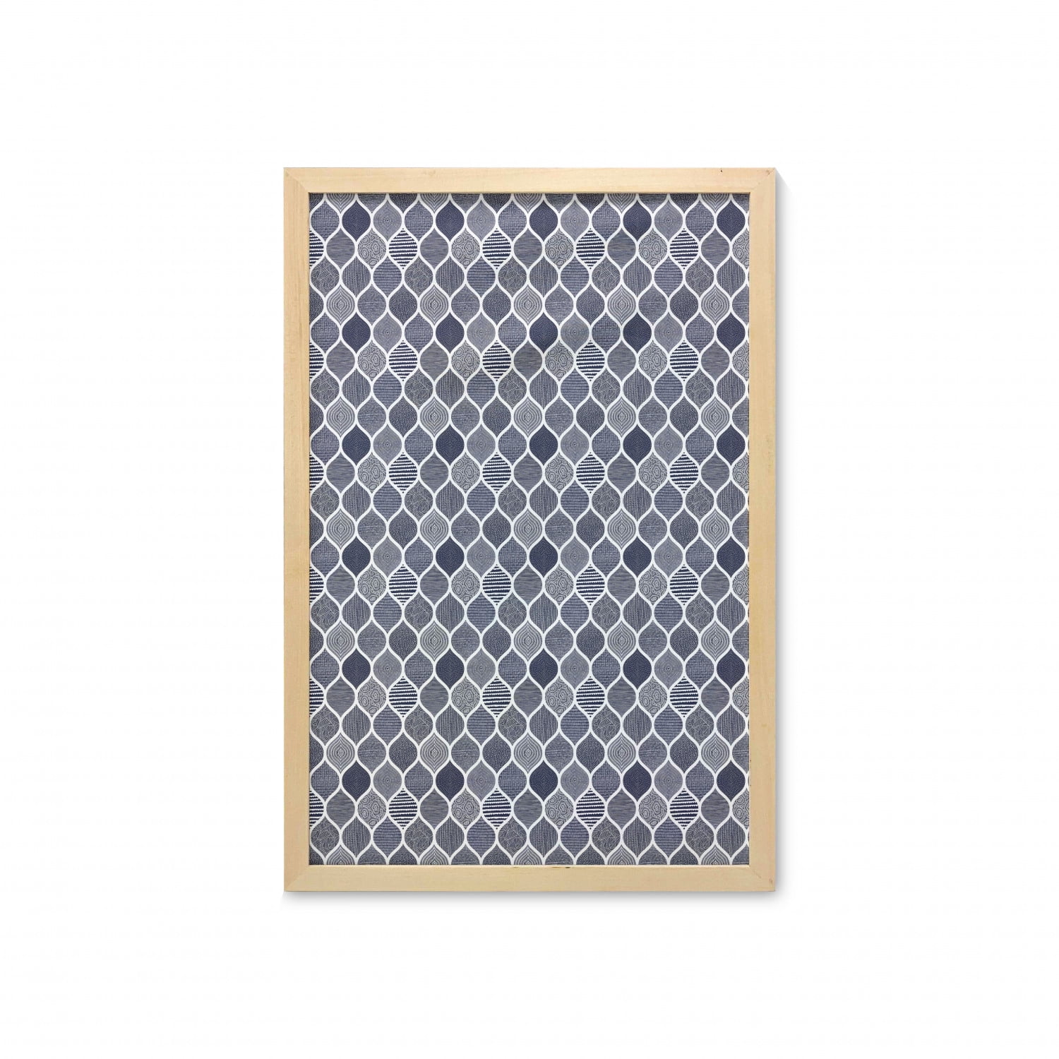 Abstract Wall Art with Frame, Vertical and Horizontal Shapes Stripes ...