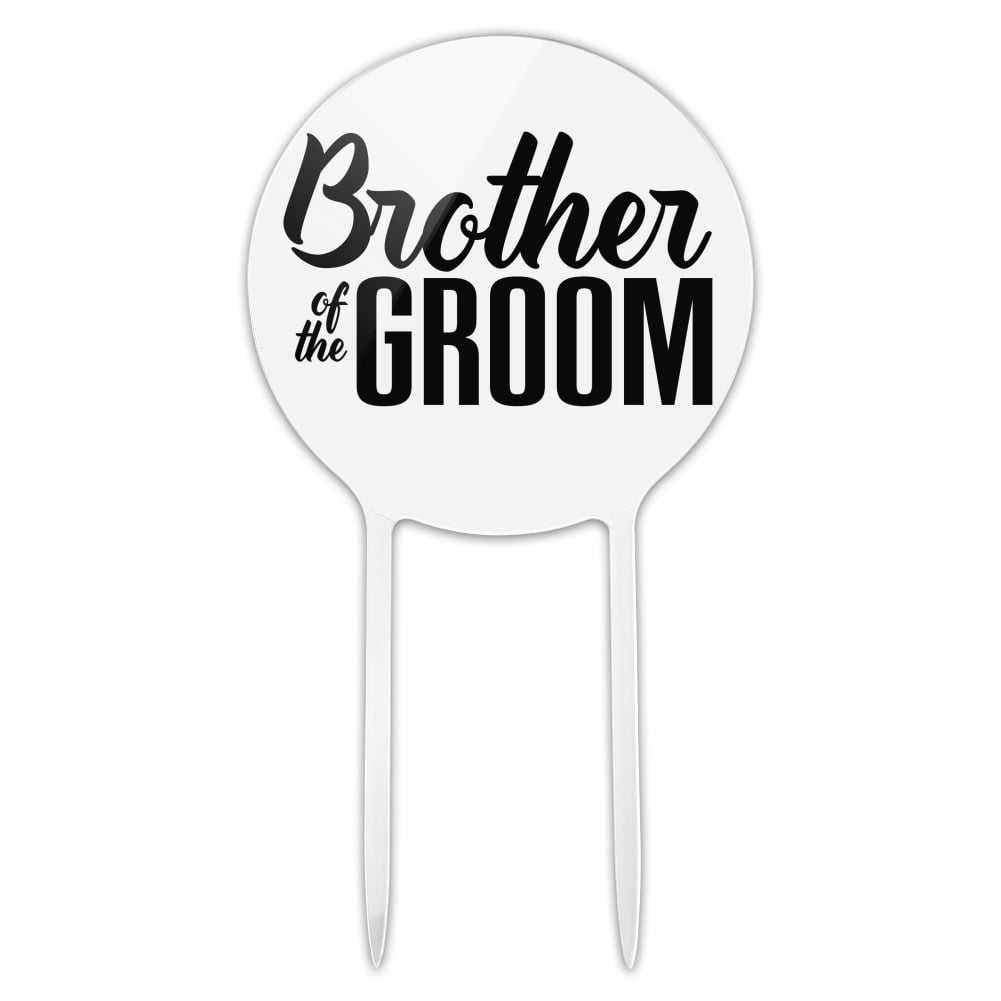 Acrylic Brother of the Groom Wedding Cake Topper Party Decoration for ...