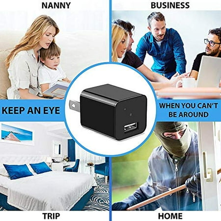 Mini Camera USB Charger Camera 1080P HD Motion Detection USB Plug Wall ...
