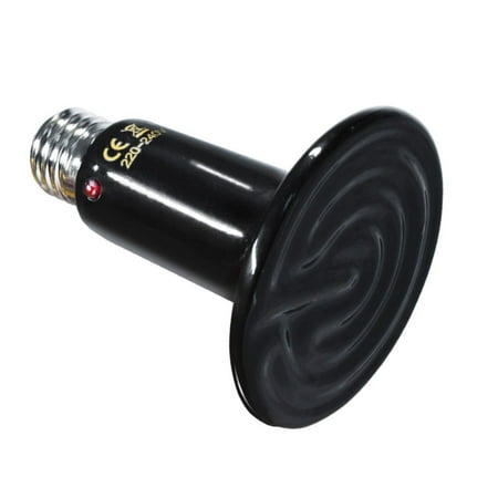 keepw 25-200W Black Ceramic Infrared Light Heat Emitter Lamp Reptile ...