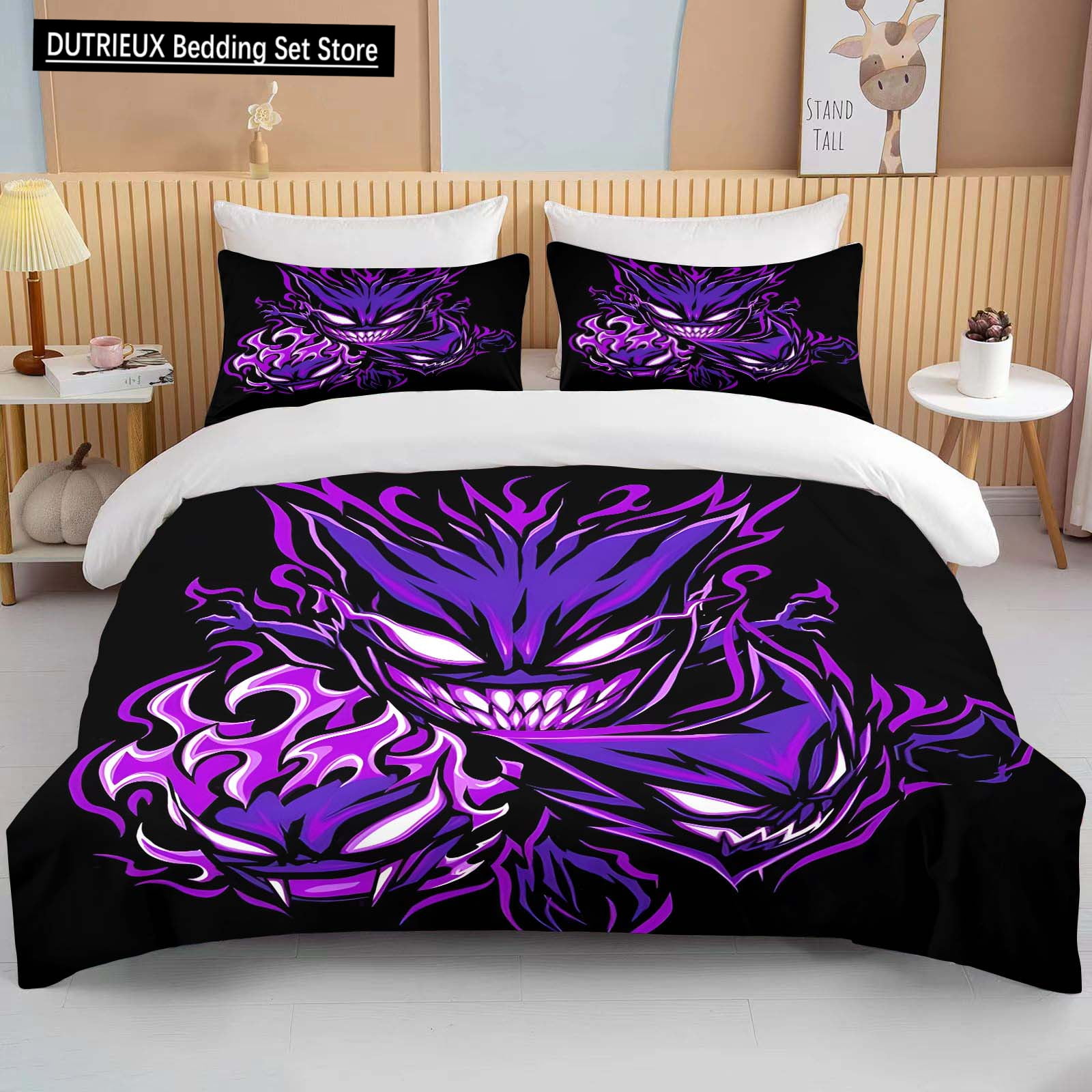 Click here for Yingd Gengar Printed Bedding Set Cartoon Anime Duv... prices