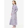 Dreams & Co. Women's Plus Size Long Flannel Robe - Walmart.com