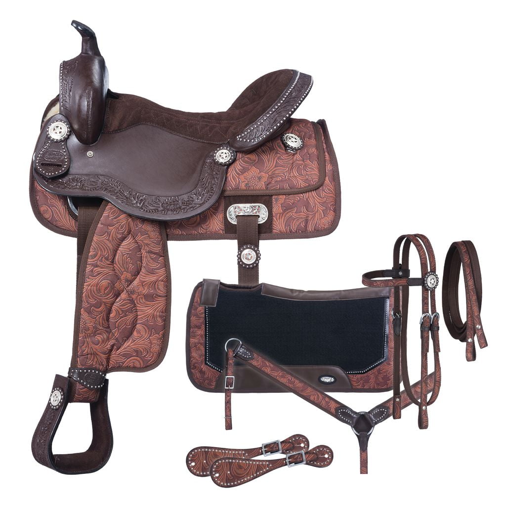 Tough-1 Saddle Eclipse 1 Pro Trail 7 Piece Tack Package Horse 9KS14 ...
