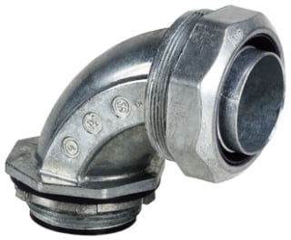 L.H. Dottie LT90100, Liquidtight Connector, 1In Die Cast 90 Degree, 1 ...