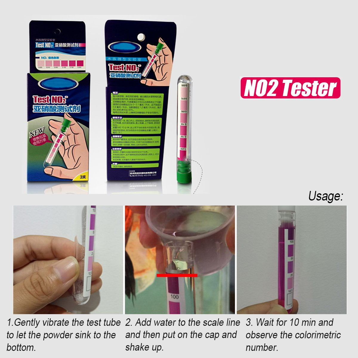 Aquarium Fish Tank PH NO2 NO3 Nitrite Nitrate Chlorine Water Quality ...