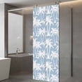 Blue Palm Tree Window Privacy Film, Summer Tropical Minimalist Nautical ...