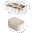 2-Pack Snack Box Containers with Handles - Divided Serving Tray with ...
