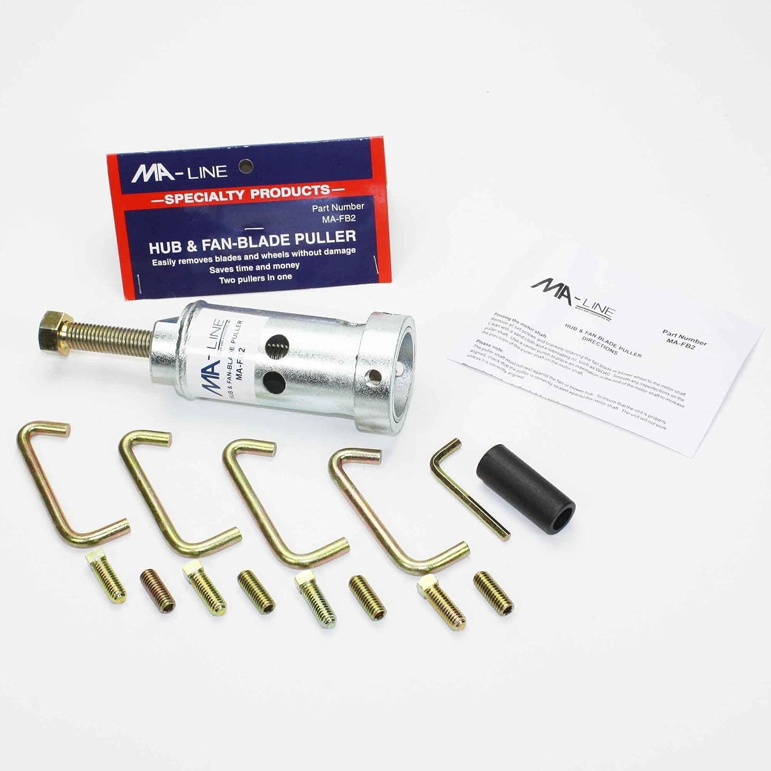 HTYSUPPLY Heavy Duty Steel Motor Fan Blade Puller, 5/8" Shaft, 4 Pull ...