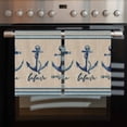 Blue Nautical Anchor Kitchen Towels Set of 4, Water Absorbent Dish ...