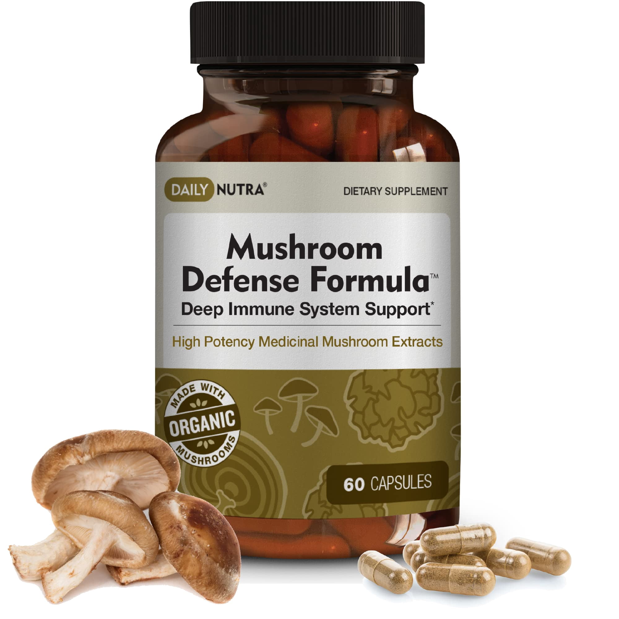 Suplemento diario Nutra Mushroom Defense Formula 60 cápsulas | Walmart ...
