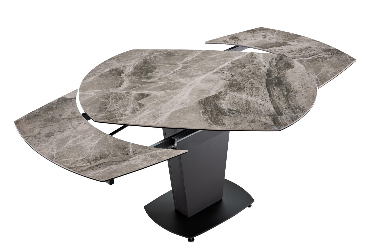 Extendable Grey Marble Ceramic 5mm Table ESF 2417 Made in Italy ...