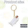 10Pcs Glass Bottle Keychains with Iron Clasps Cork Golden 8.2cm ...