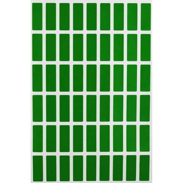 Royal Green Colored Labels Rectangle Stickers 25mmx10mm (1 inch x 3/8 ...