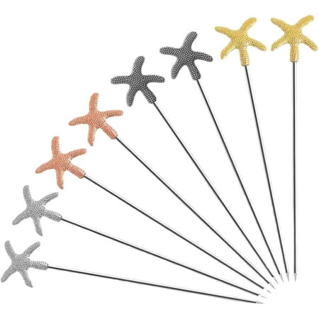 Jikaihong Cocktail Picks Stainless Steel Starfish, Toothpicks Fruit ...