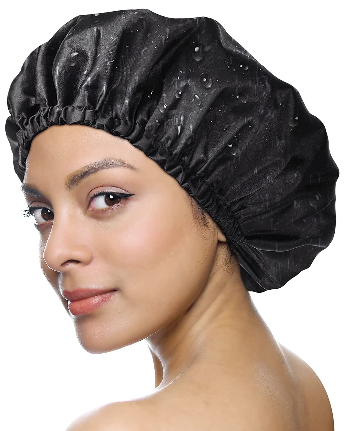 Cap for Women - Hair Satin Bonnet Shower Cap for Men Waterproof Extra ...